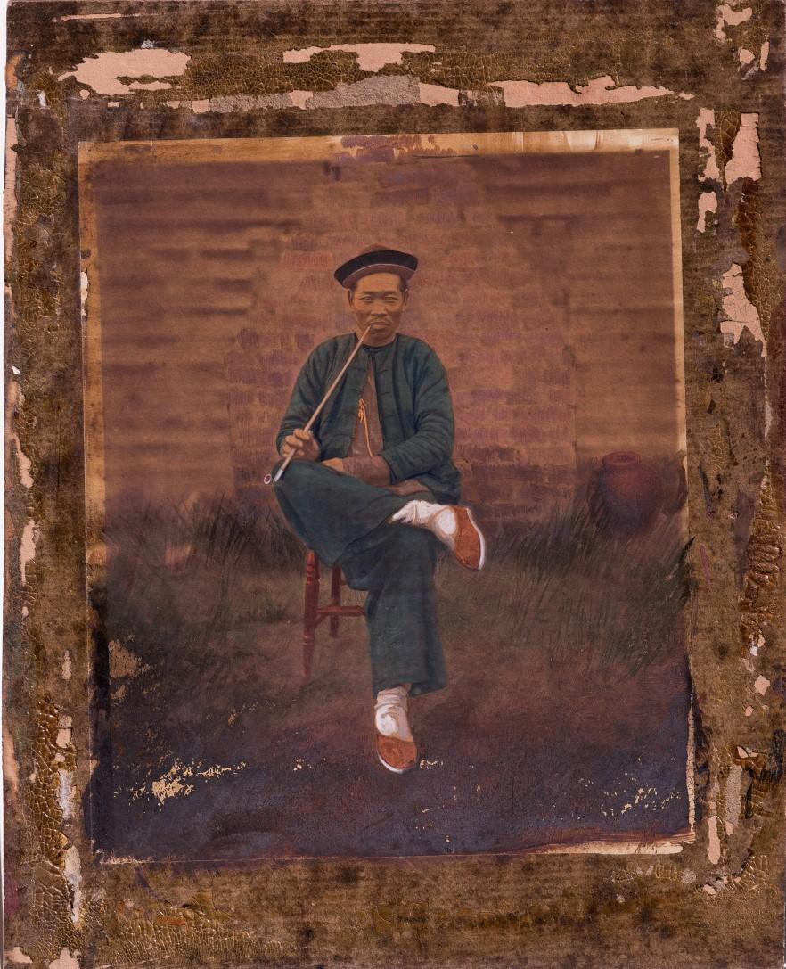 Photograph - Chinese Digger Taking it Easy; H27934 - Queensland Museum