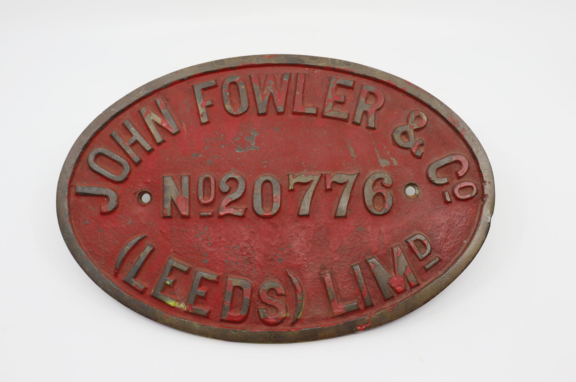 Builder's Plate - Diesel Mechanical Locomotive; R6166 - Queensland Museum
