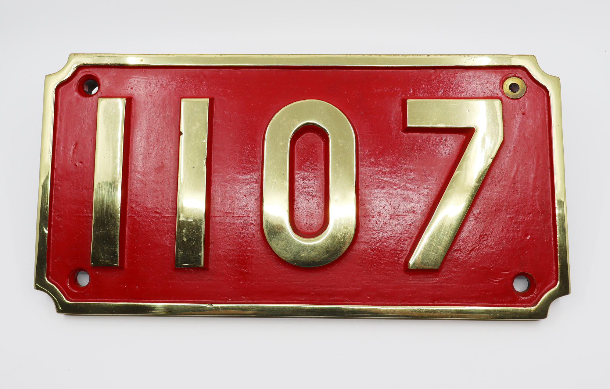 Number Plate - Beyer Garratt locomotive No.1107; R844 - Queensland Museum